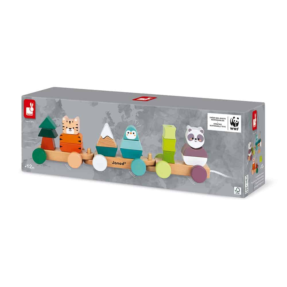Janod Nachziehzug Tiger, Panda & Pinguin - Brainbow Handelsunternehmen GmbH