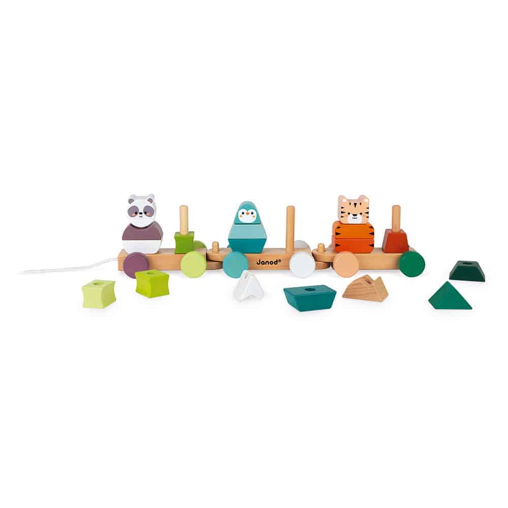 Janod Nachziehzug Tiger, Panda & Pinguin - Brainbow Handelsunternehmen GmbH